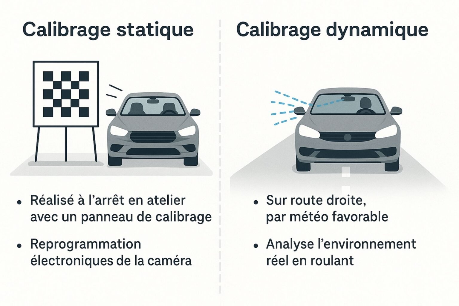 Calibrage de caméra de pare-brise (ADAS) : Prix, Méthodes et ...
